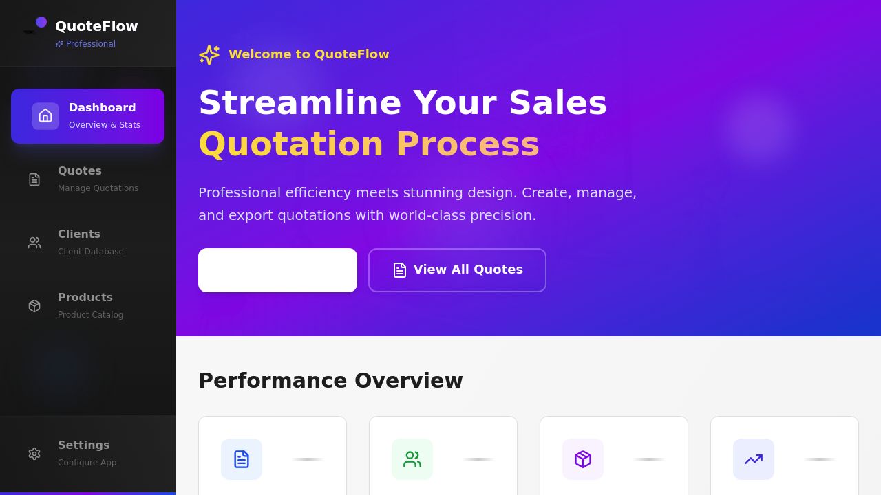 QuoteFlow - Professional Sales Quotation System