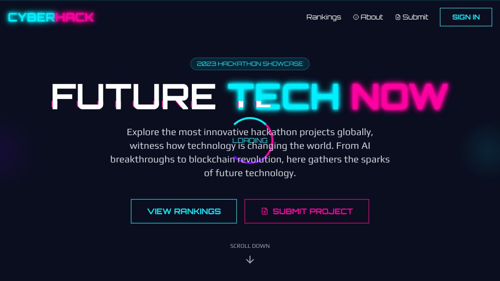CyberHack - Cyberpunk Hackathon Project Ranking Platform - Heyboss AI