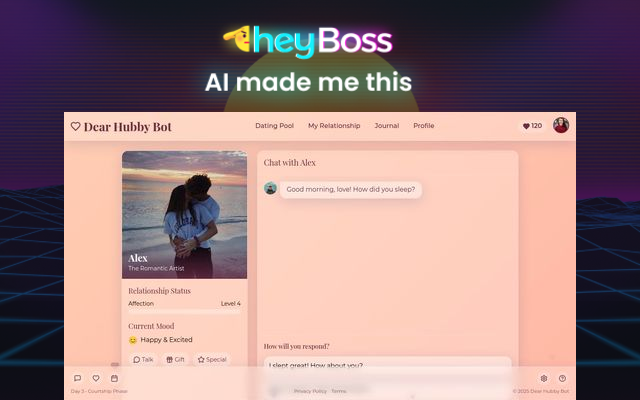 Dear Hubby Bot: Your Romantic Relationship Simulator and Life Companion